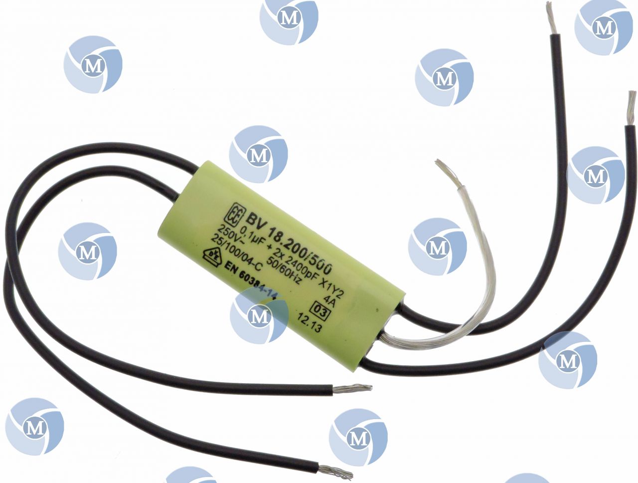 Condensateur antiparasite 0,1 µF + 2 x 2400 pF