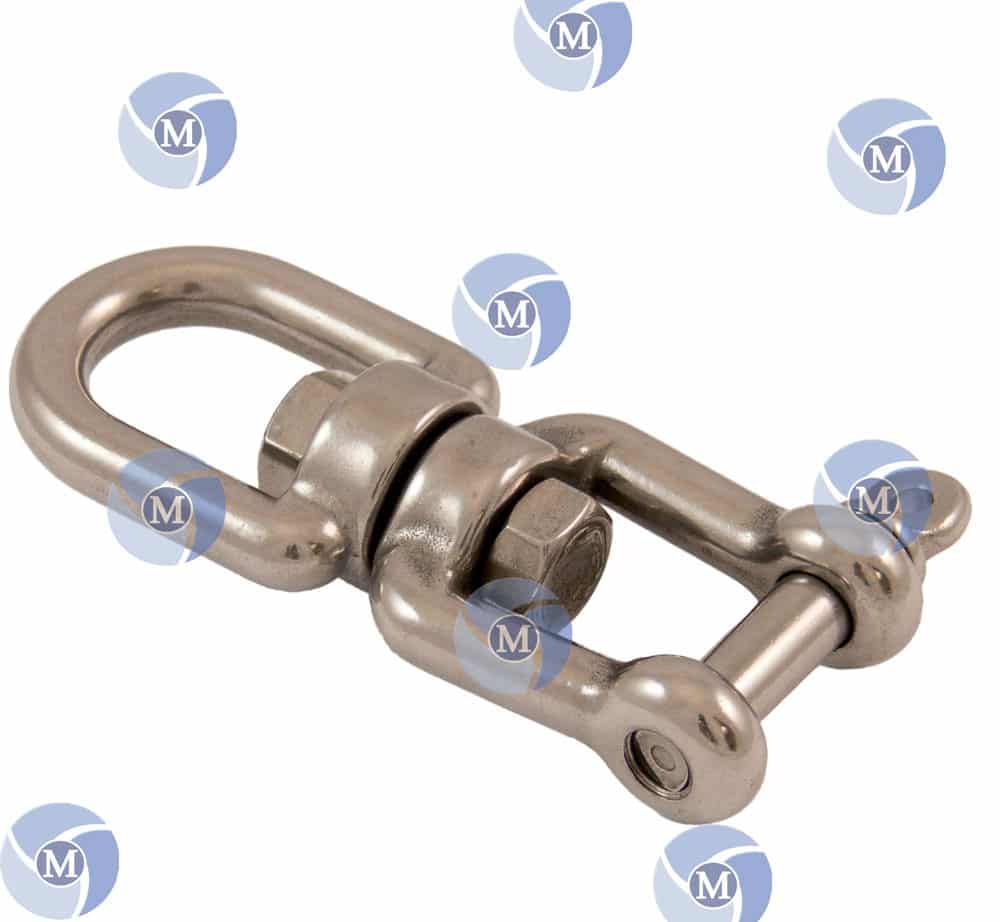 Émerillon avec manille Ø 6mm (Inox)