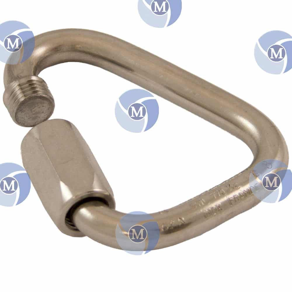 Maillon rapide delta Ø 8mm (Inox)