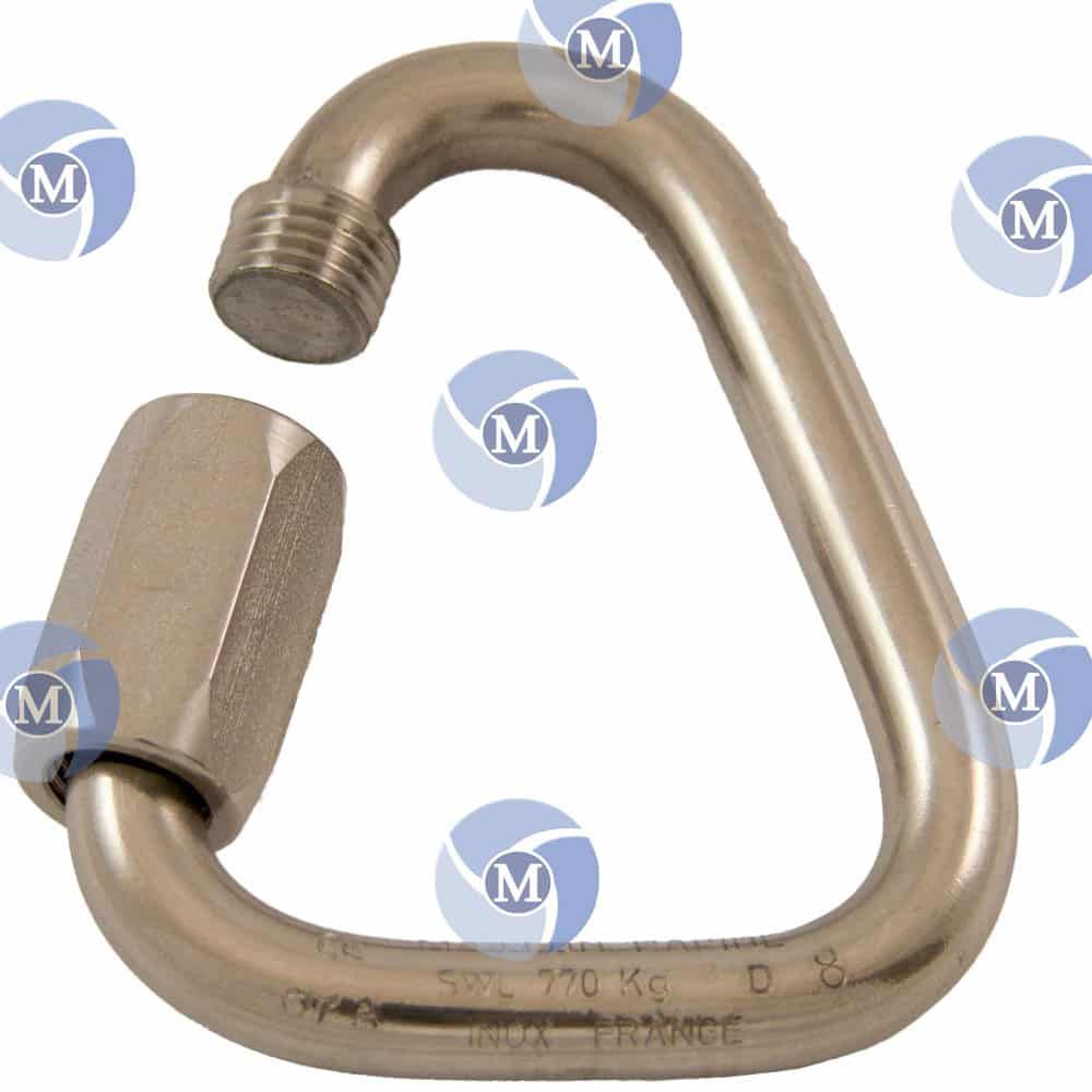 Maillon rapide delta Ø 10mm (Inox)