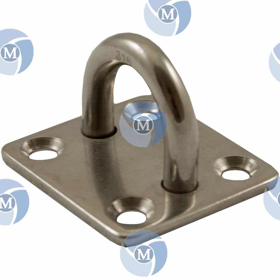 Pontet sur platine carré Ø 6mm (Inox)